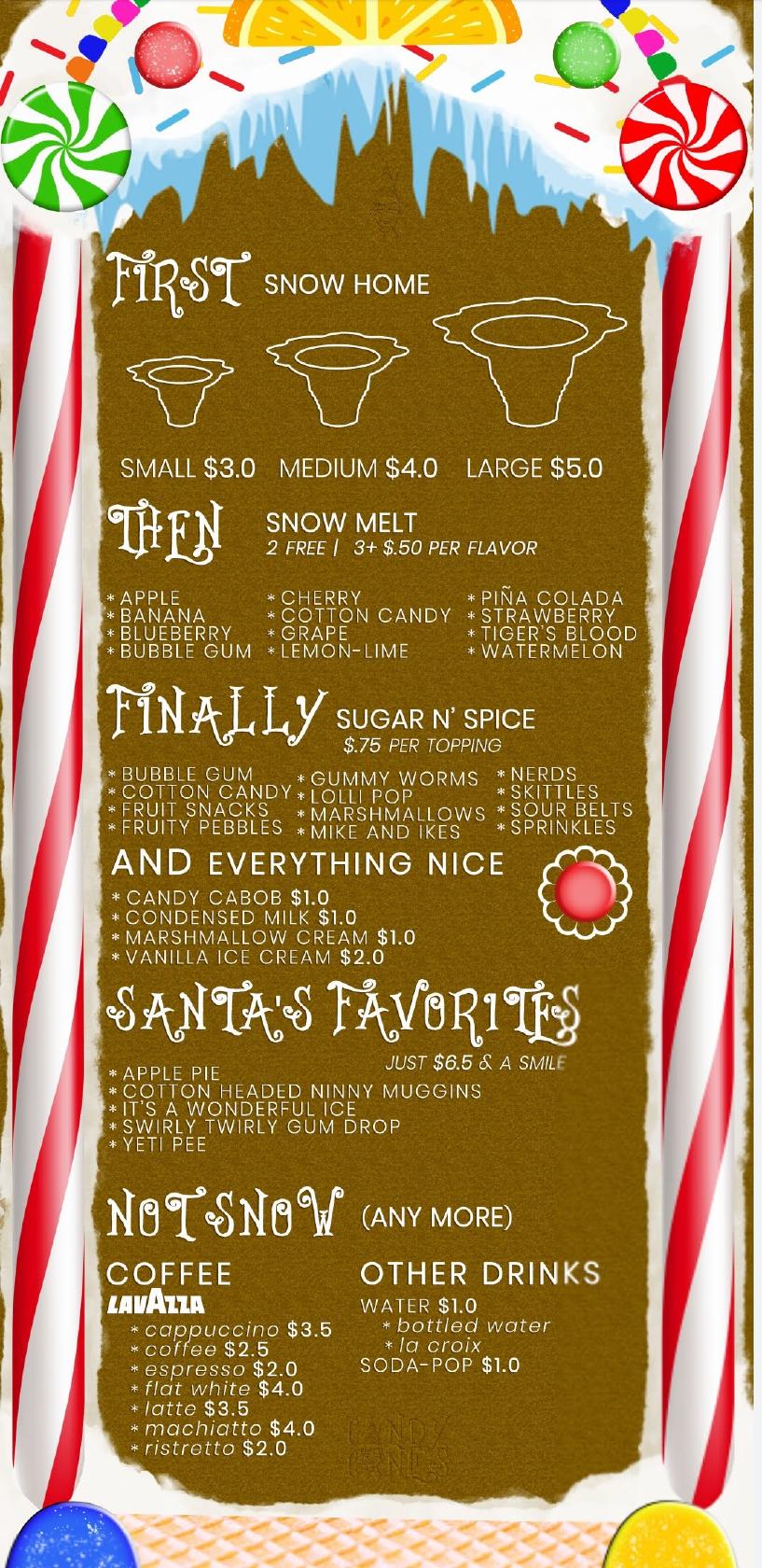 Menu at Candy Cones desserts, Haysville