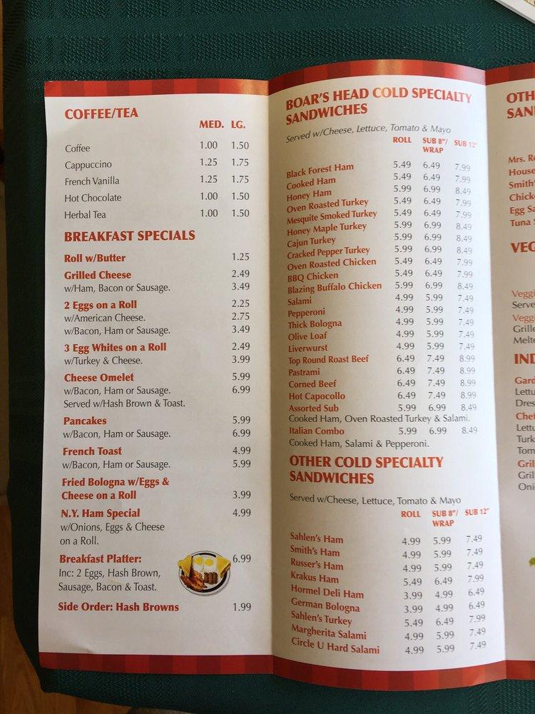 Menu at Depew Deli & Grocery restaurant, Depew