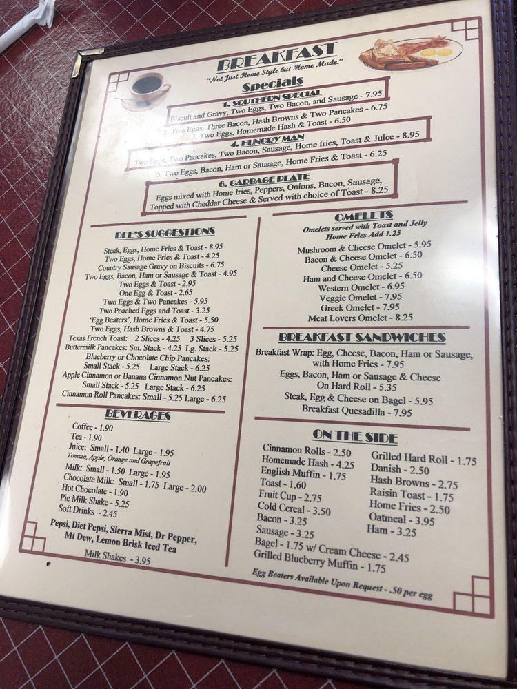 Menu at Dee's Sugar Shack restaurant, Lockport