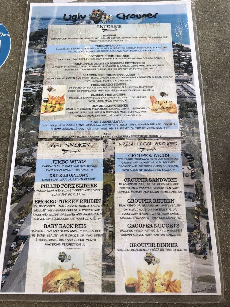 Menu at The Ugly Grouper pub & bar, Holmes Beach