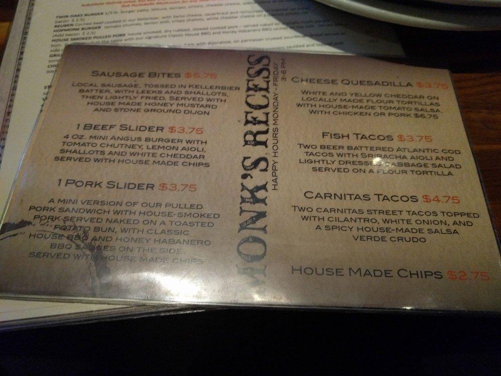 Menu at HopMonk Tavern Novato pub & bar, Novato