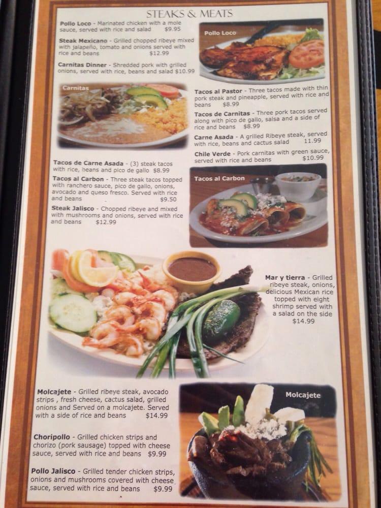 Menu at El Sol Mexican Cuisine restaurant, Solon, 240 E Main St
