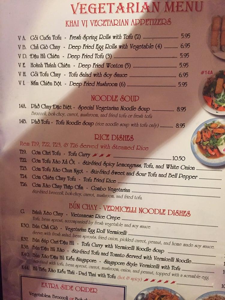 Menu at New Saigon Restaurant, Seattle, 6th Ave