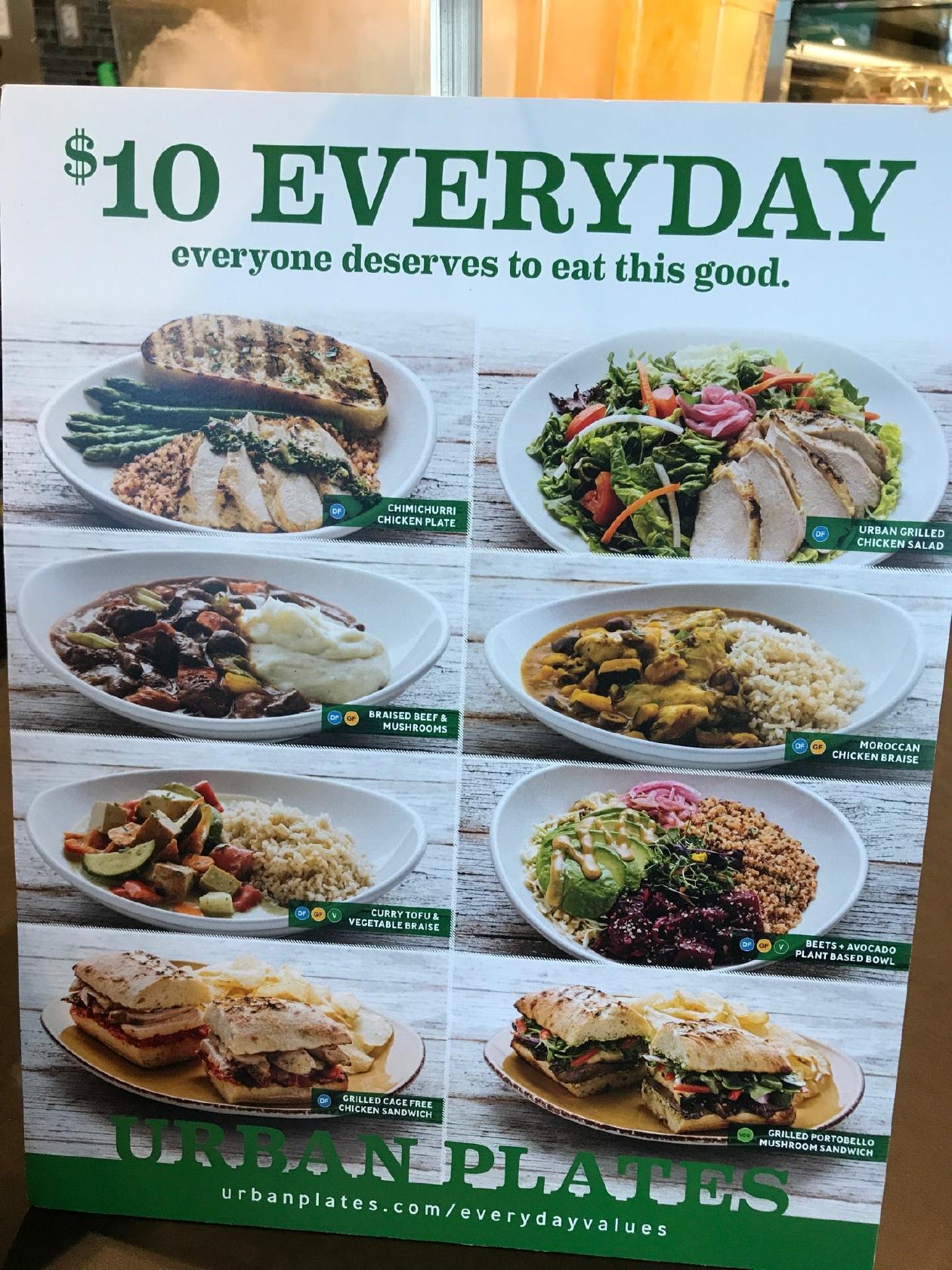 Menu at Urban Plates restaurant, Torrance, Hawthorne Blvd A