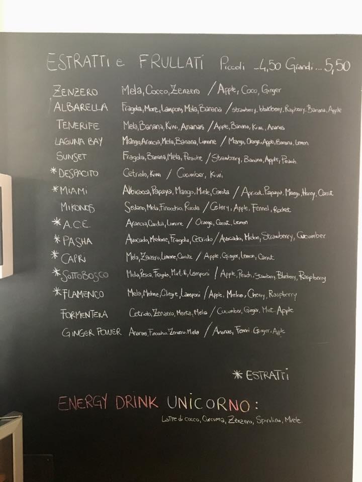 Menu at Zenzero pub & bar, Isola Albarella