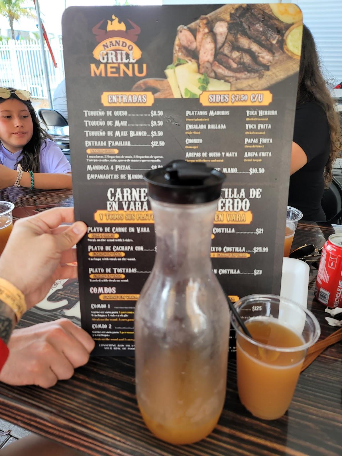 Menu at Nando Grill Carne en Vara BBQ, Miami