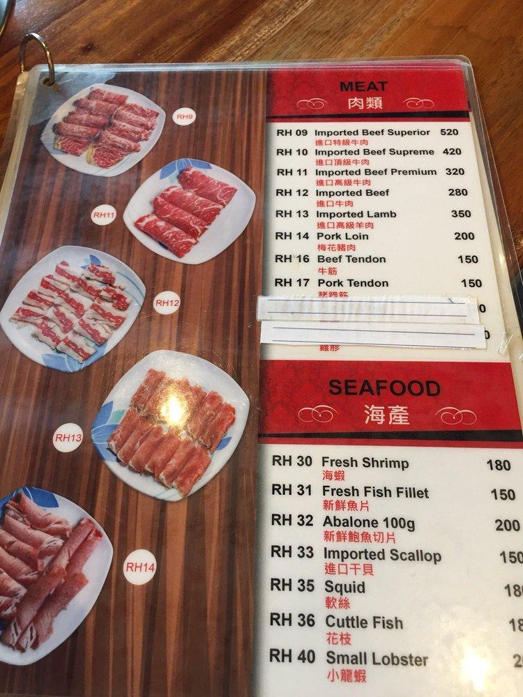 Menu at Red House Taiwan Shabu-Shabu restaurant, Iloilo City