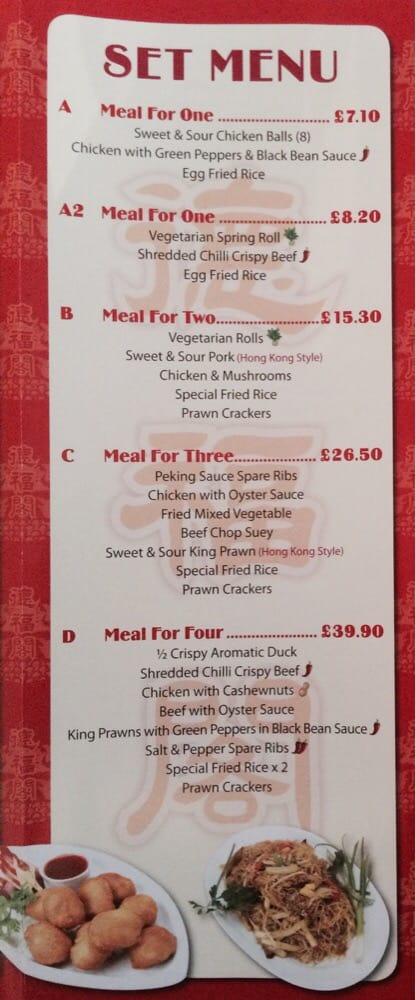 Menu at Chen's Cottage restaurant, Banbury