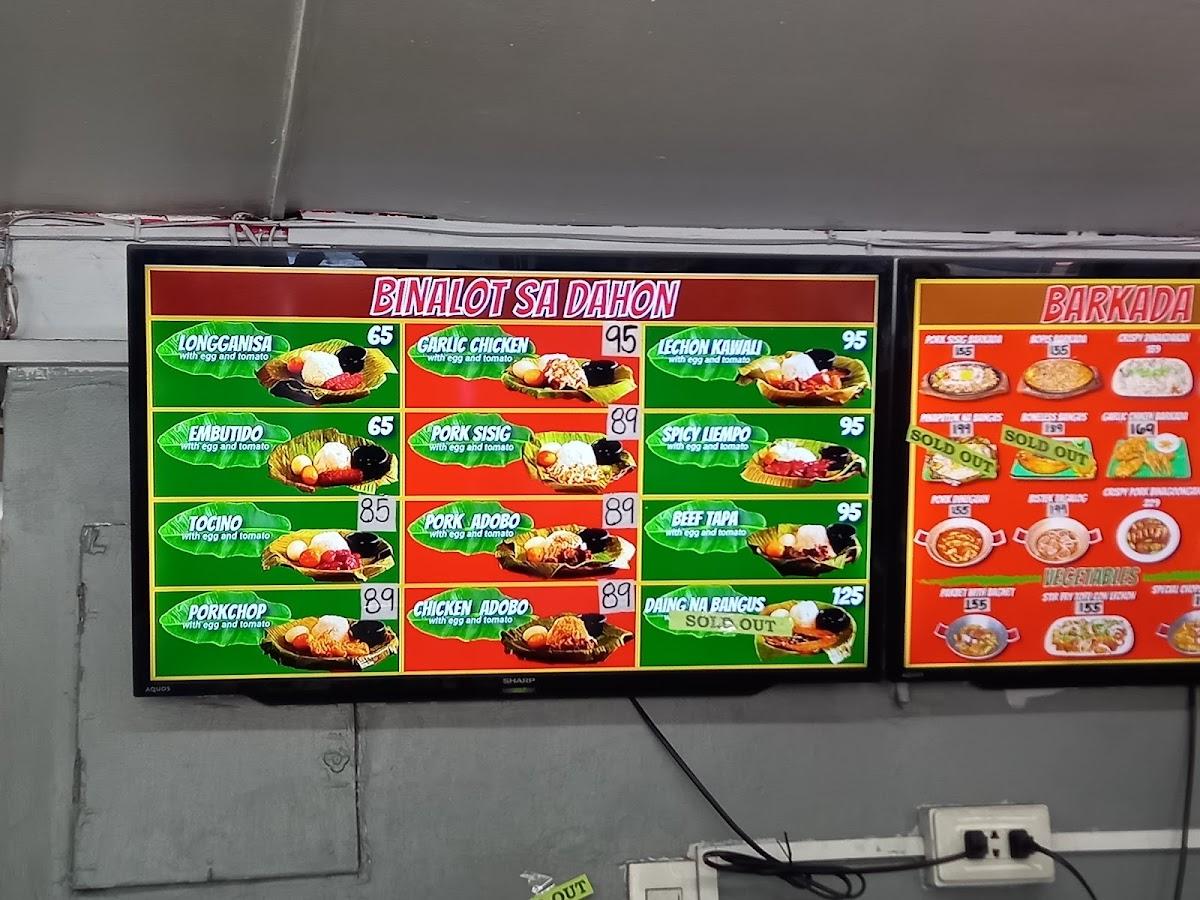 Menu at Chacha Special Binalot sa Dahon - Muntinlupa branch restaurant ...