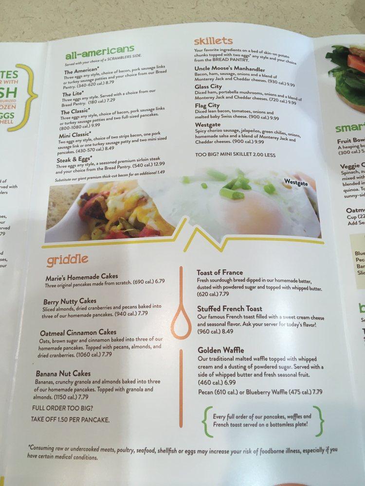 Menu at Scramblers restaurant, Lewis Center