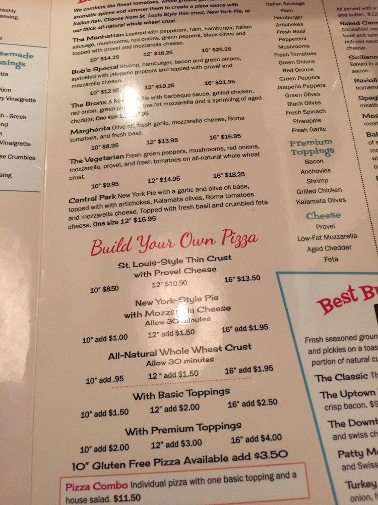Menu at Cafe Manhattan, Clayton, 505 S Hanley Rd