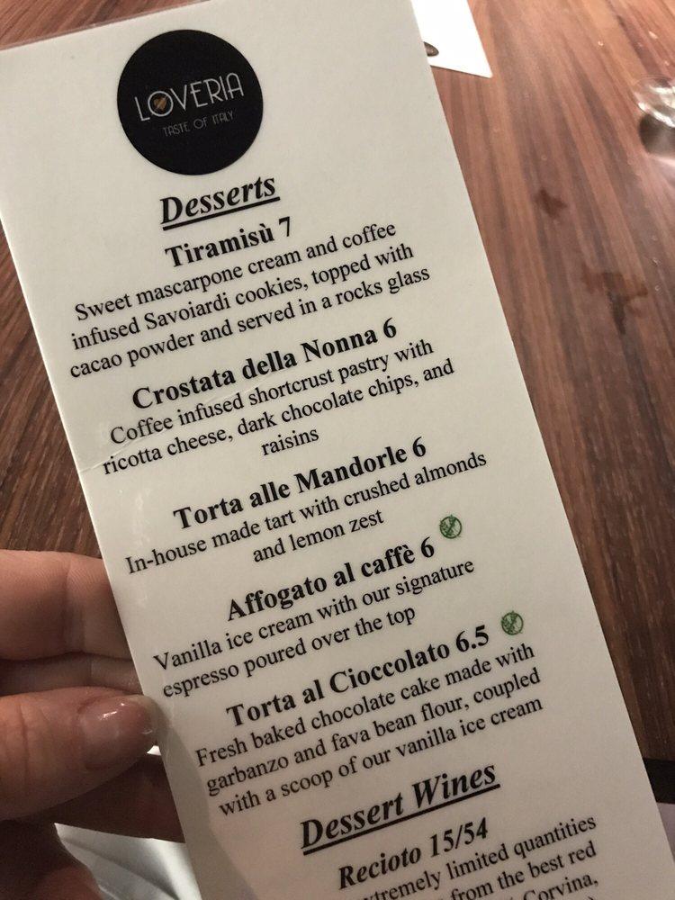 Menu at Loveria Caffè Taste Of Italy pub & bar, Colleyville