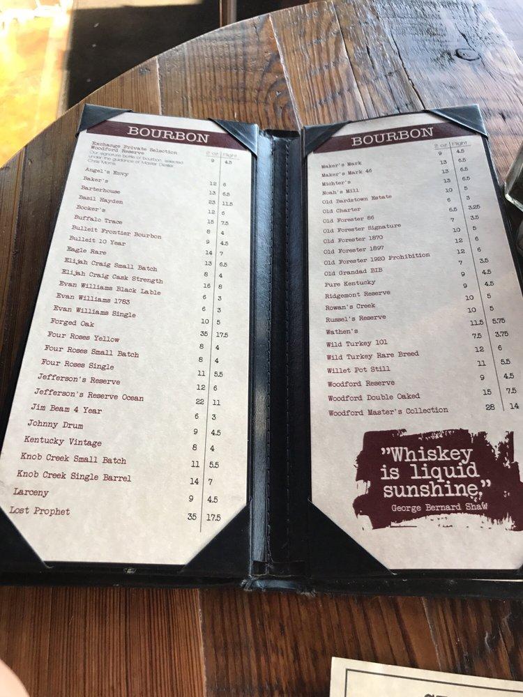 Menu at The Exchange Pub + Kitchen, New Albany