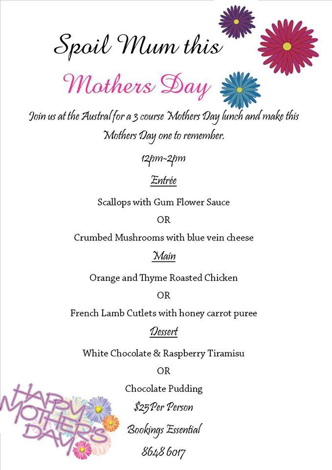 Menu at Austral Inn pub & bar, Quorn