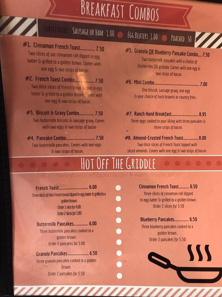 Menu at Beeline Cafe Payson Az, Payson