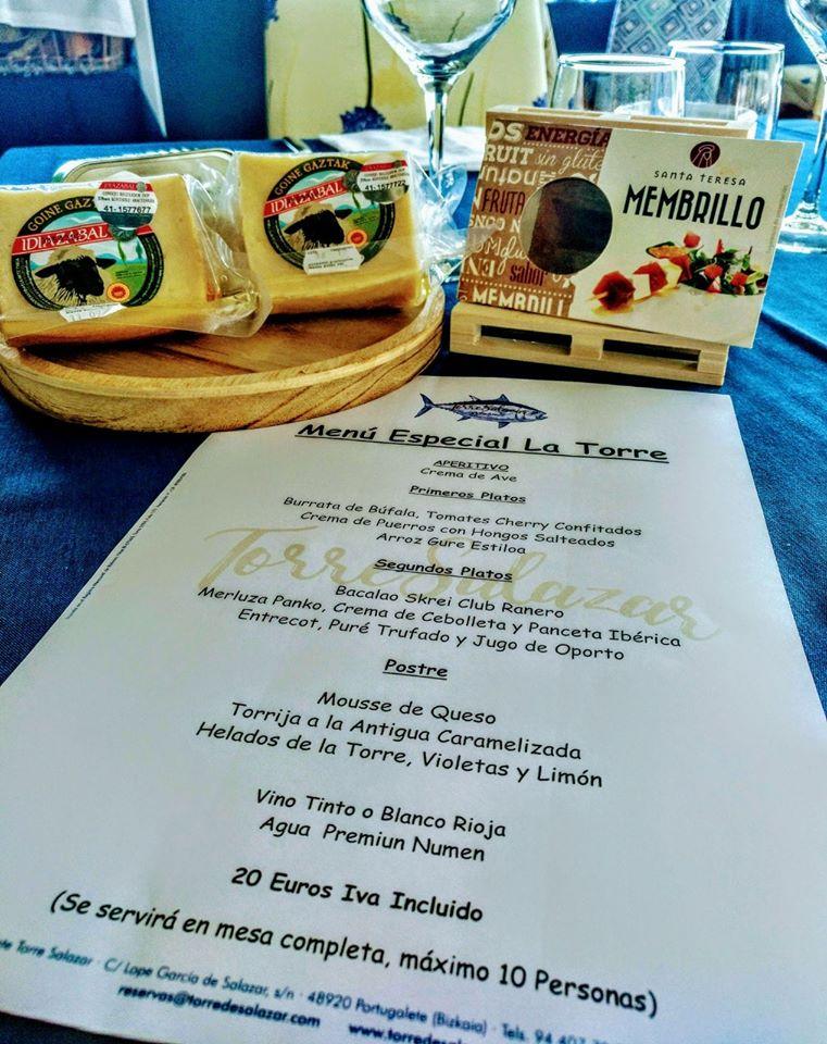 Menu at Torre Salazar restaurant, Portugalete