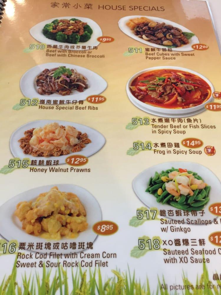 Menu at Hong Kong Chef restaurant, Fremont