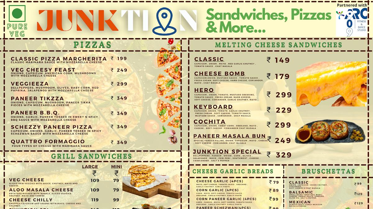 Menu at JUNKTION Sandwiches and Pizzas, Mumbai