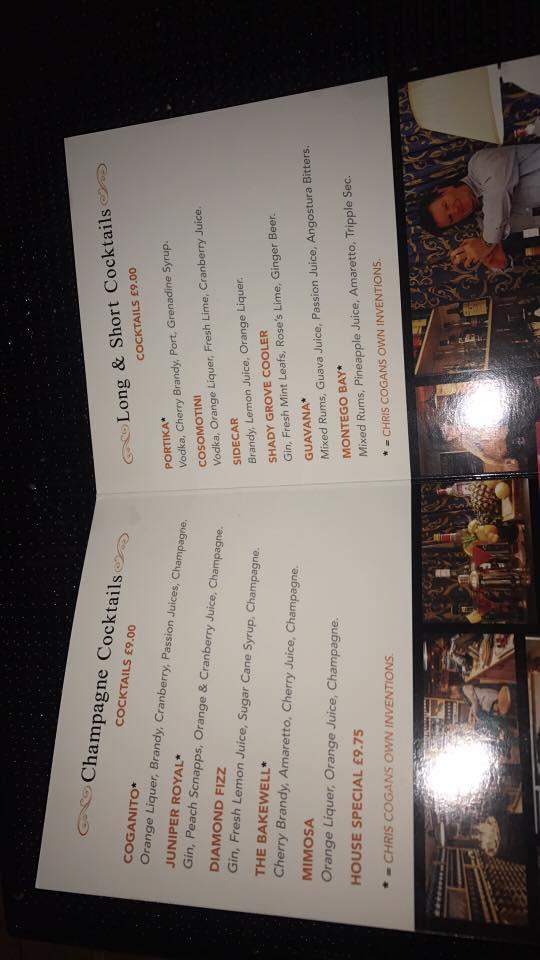 Menu at The Grapevine Champagne & Jazz Bar, Rye, 1 Conduit Hill