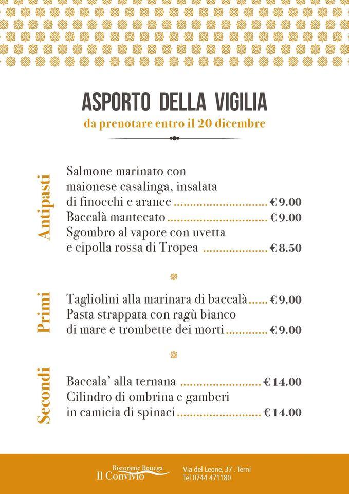 Menu da IL Convivio ristorante, Terni