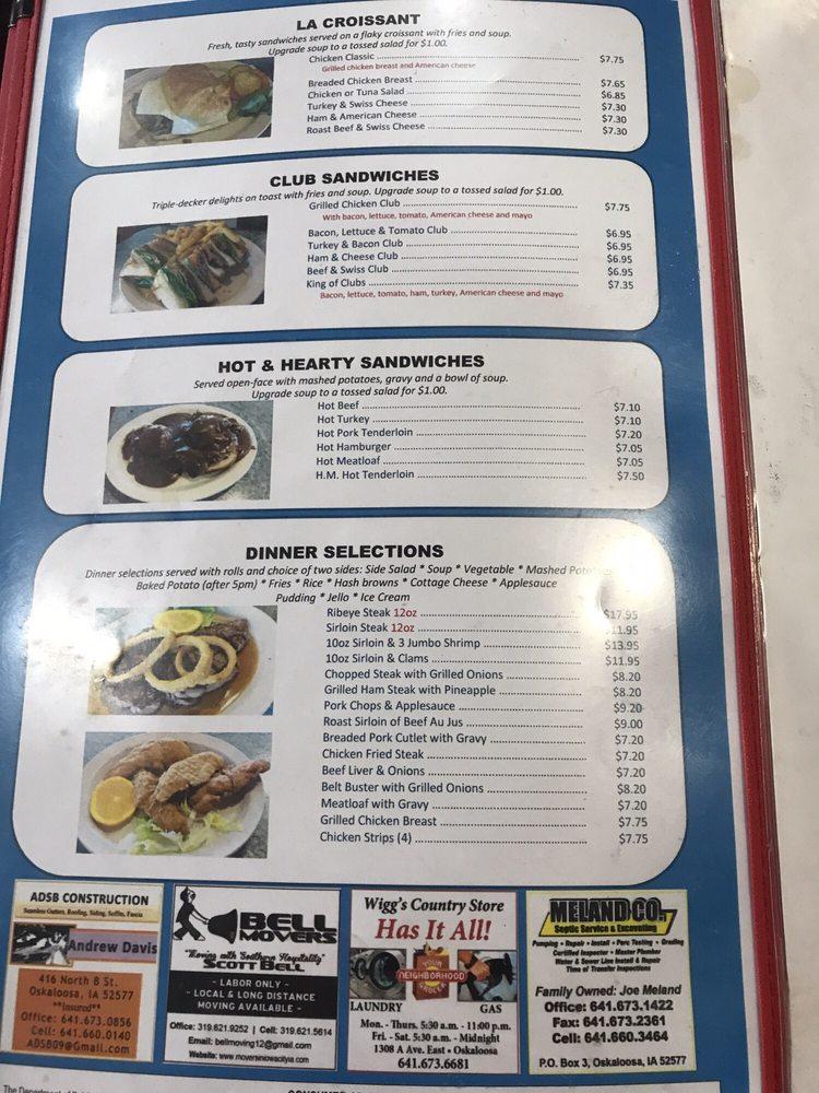 Menu at Riverside Family Restaurant 2, Oskaloosa