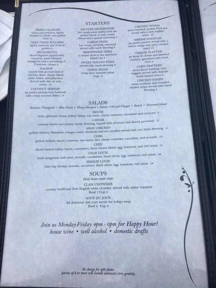 Menu at The Point Restaurant, Rio Vista