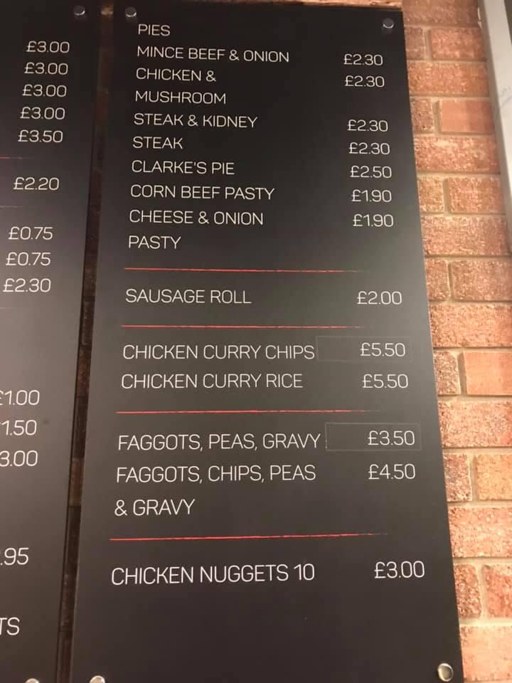 Menu at Bryncae Fish Bar, Pencoed