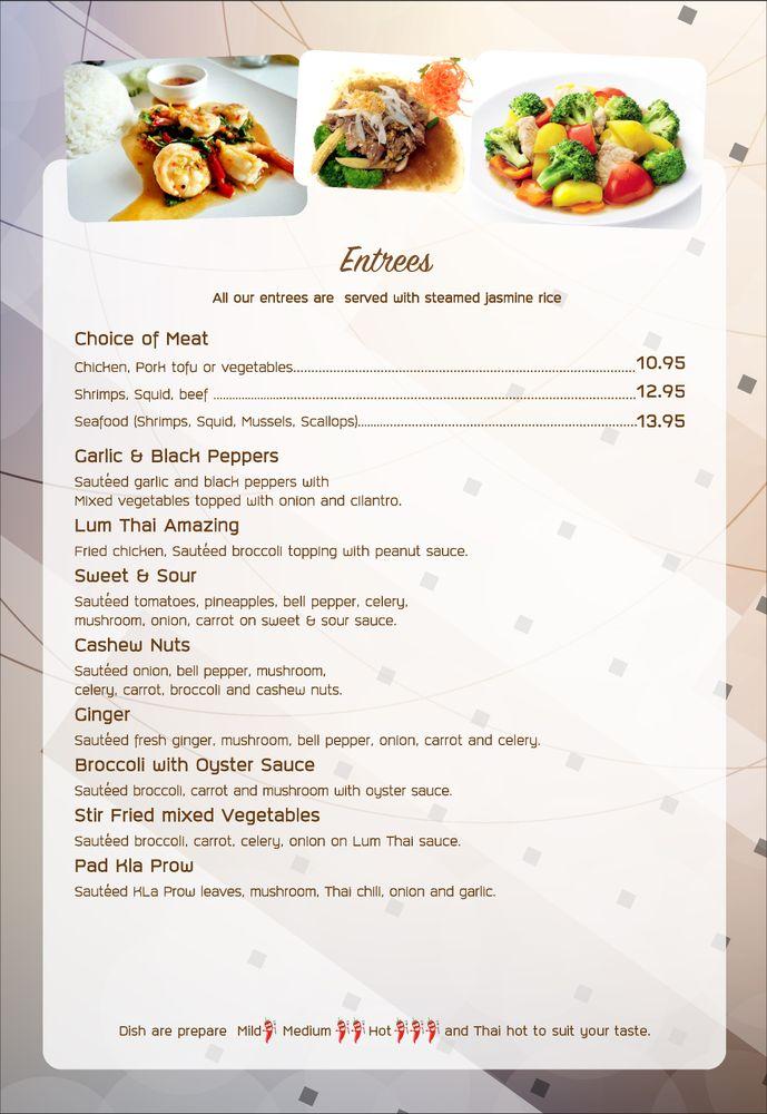 Menu at Lum Thai Restaurant, Jacksonville, Argyle Forest Blvd