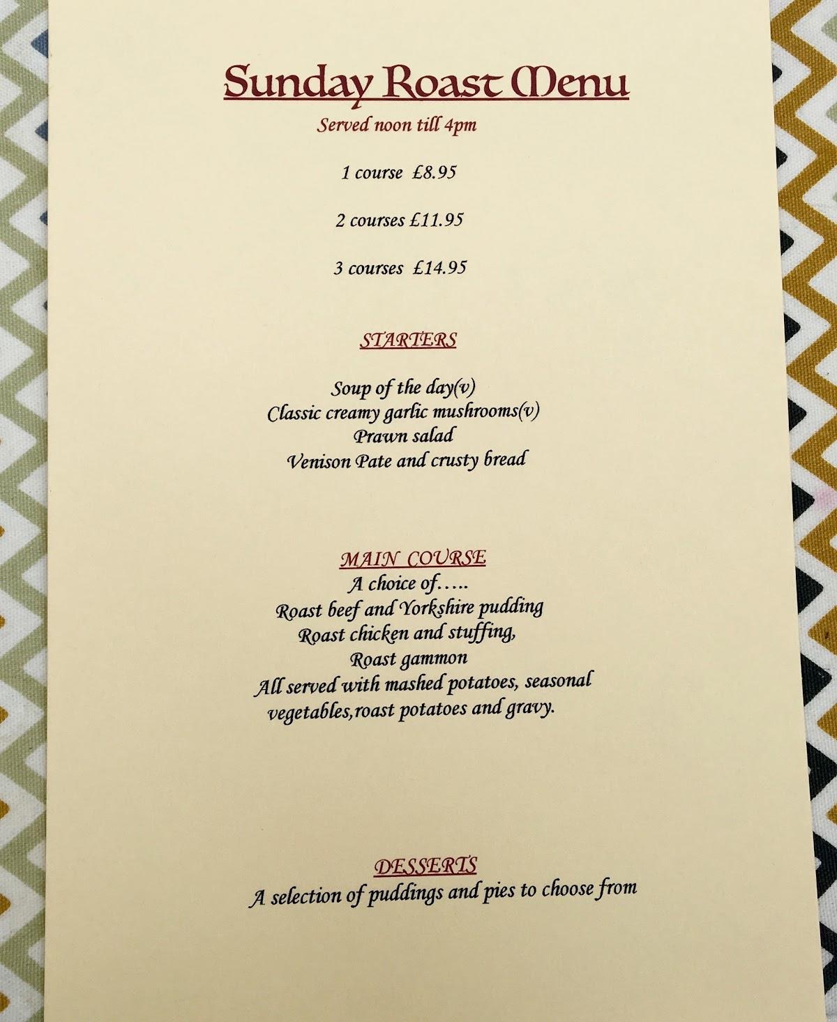 Menu at The Old Well Inn pub & bar, Barnard Castle