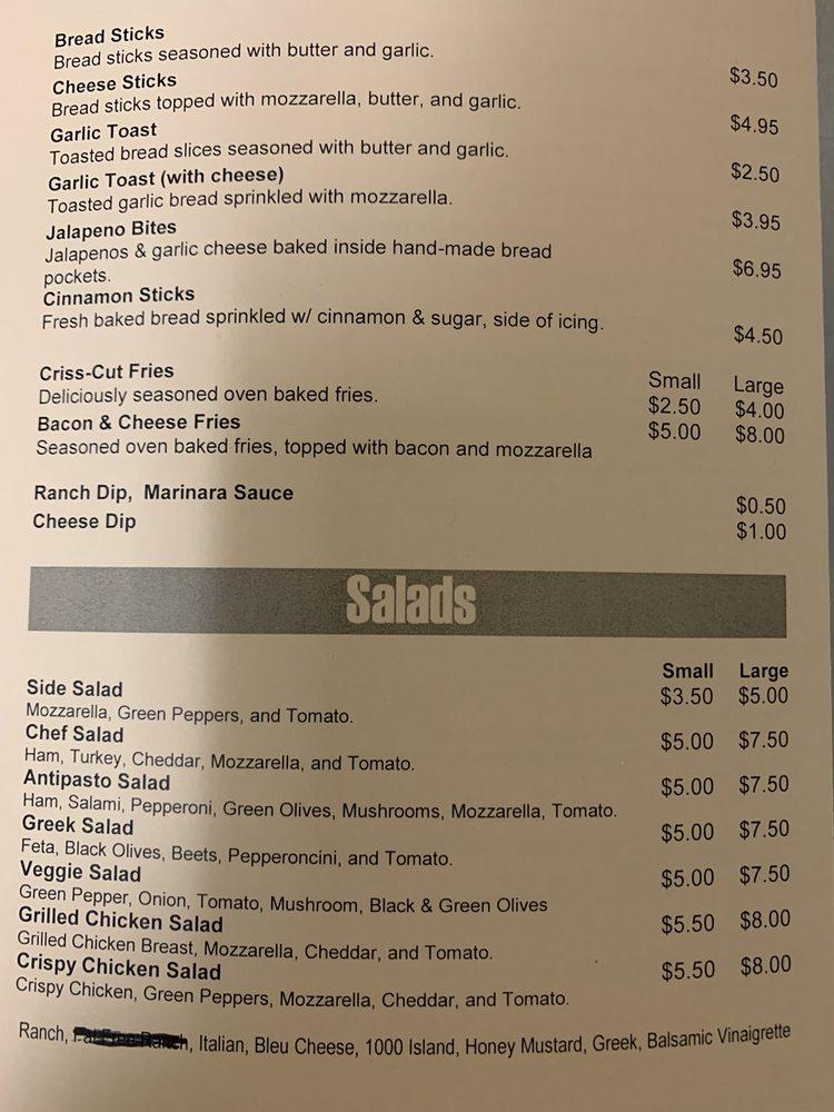 Menu at Towne Square Pizza Pinckney pizzeria, Pinckney
