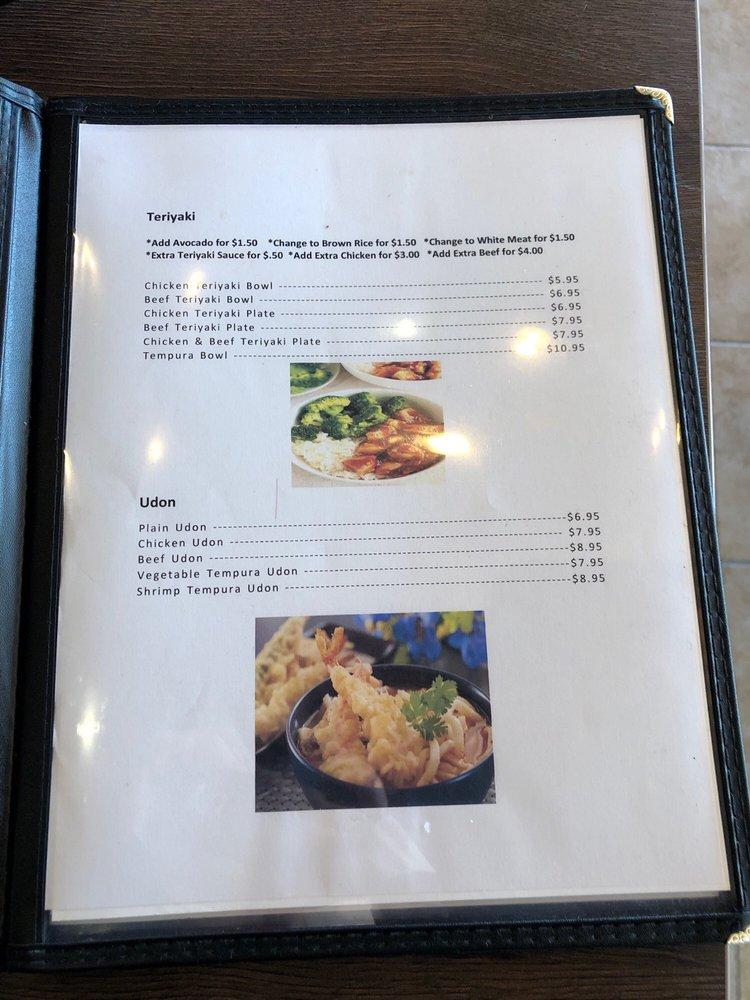 Menu at Umebana (Old Maki yaki) restaurant, Duarte
