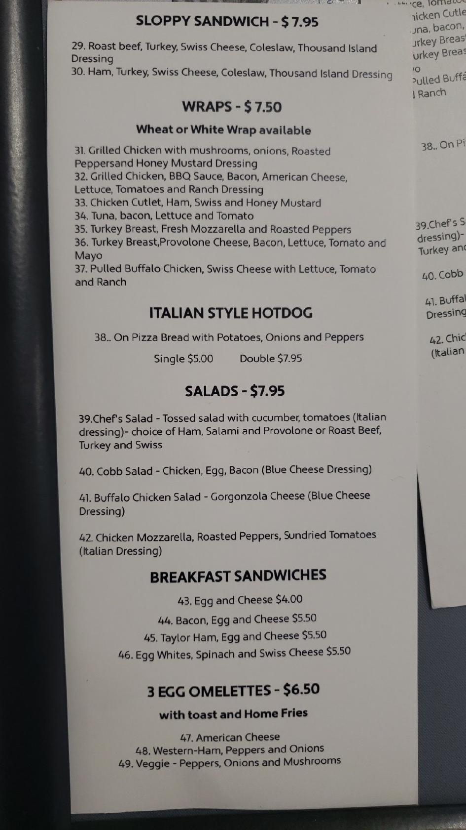 Menu at Cafe 300, Parsippany-Troy Hills