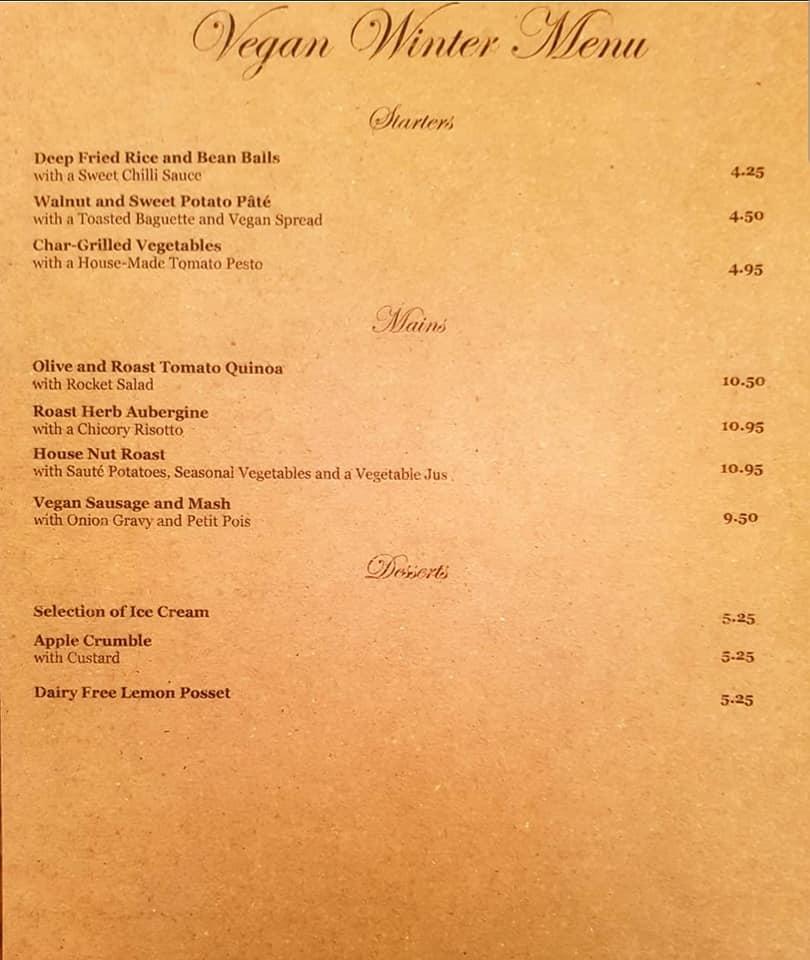 Carta de The Mug House Inn & Restaurant, Bewdley