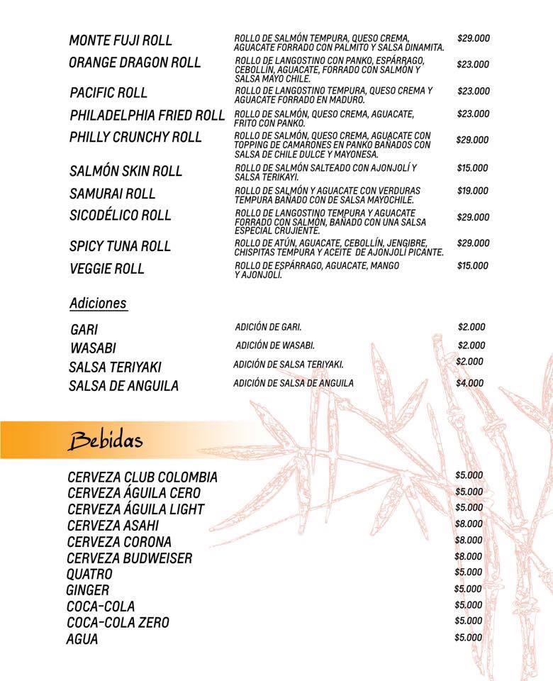 Menu at Sansai Wok restaurant, Cali, Cl. 13 ##101-85
