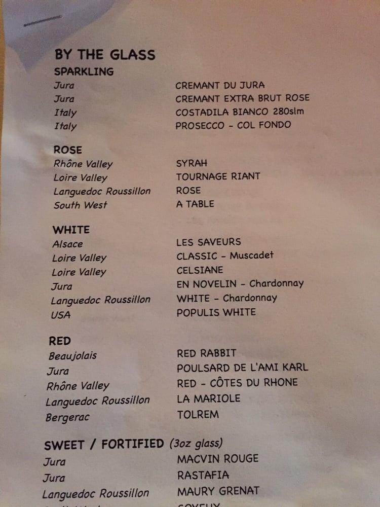 Menu at The Ten Bells pub & bar, New York City