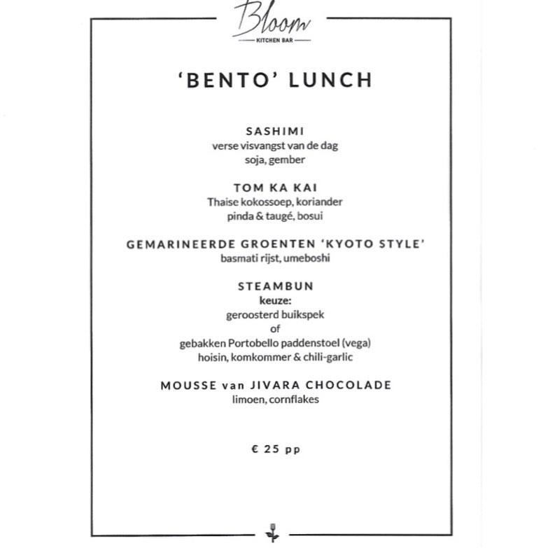 Menu at BLOOM kitchen bar, Weesp
