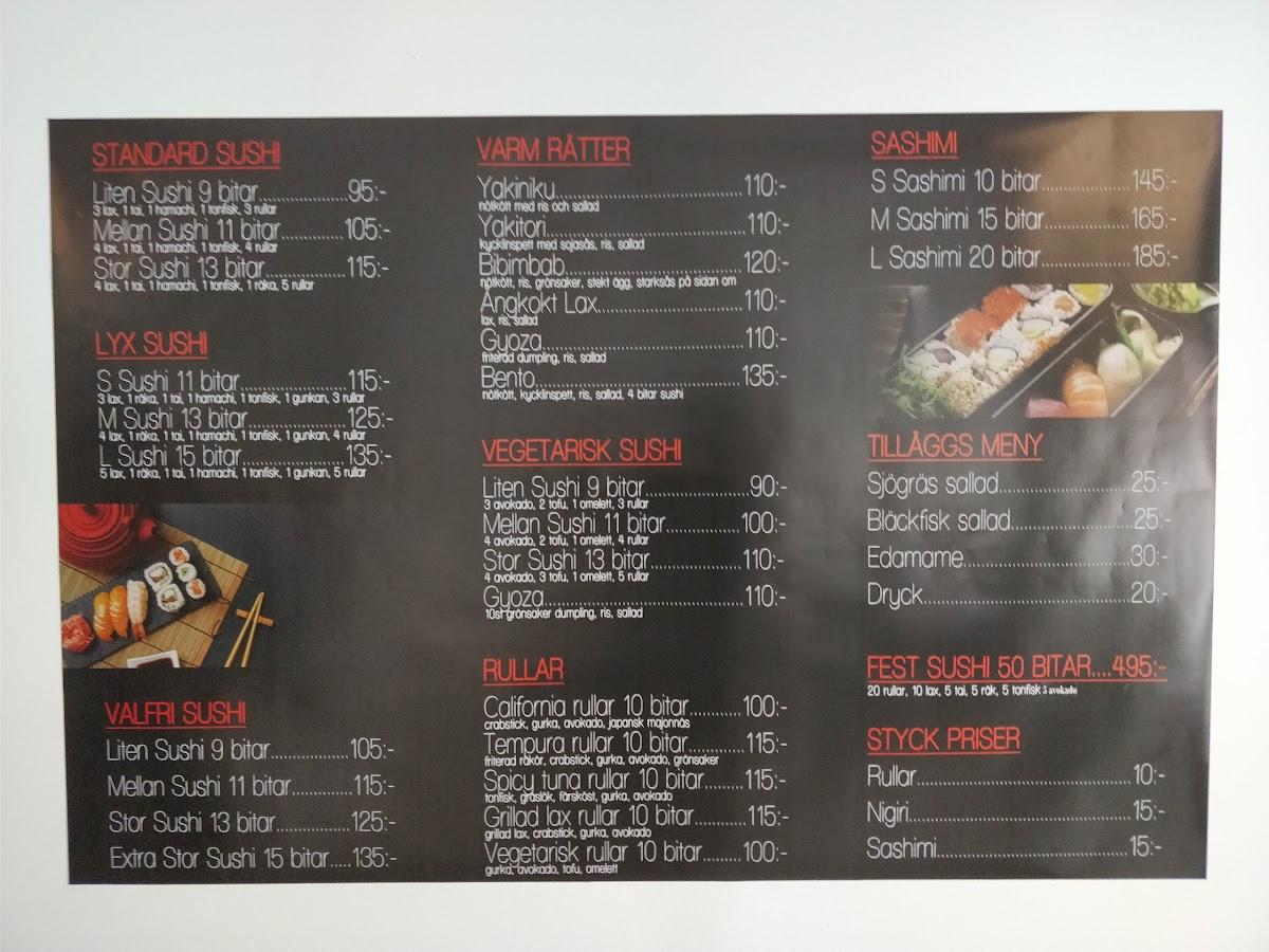 Menu at Dala Sushi borlänge restaurant, Borlänge