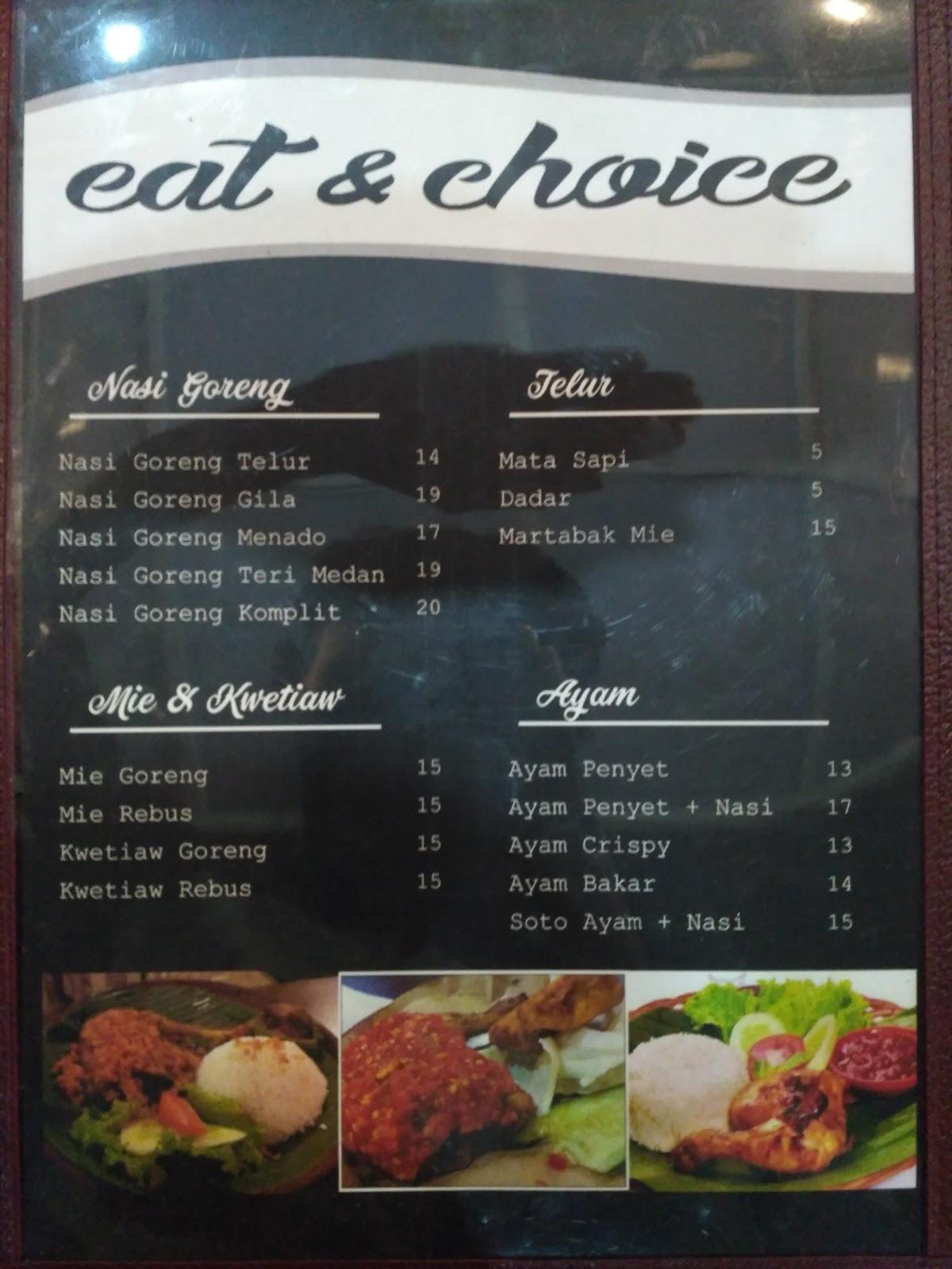 Menu at Eat & Choice restaurant, Bekasi Regency