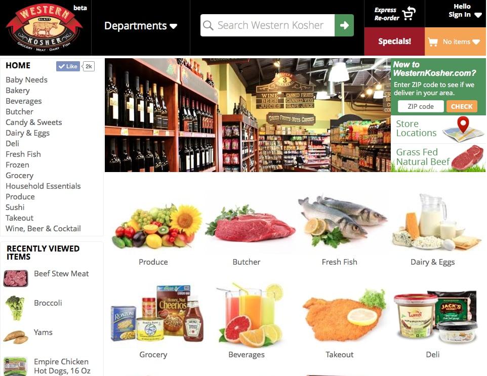 Menu at Western Kosher Supermarket - Pico Branch restaurant, Los ...