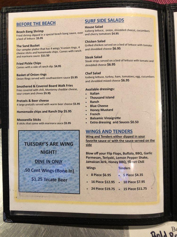 Menu at Beach House Grille restaurant, Mayodan, 211 W Main St