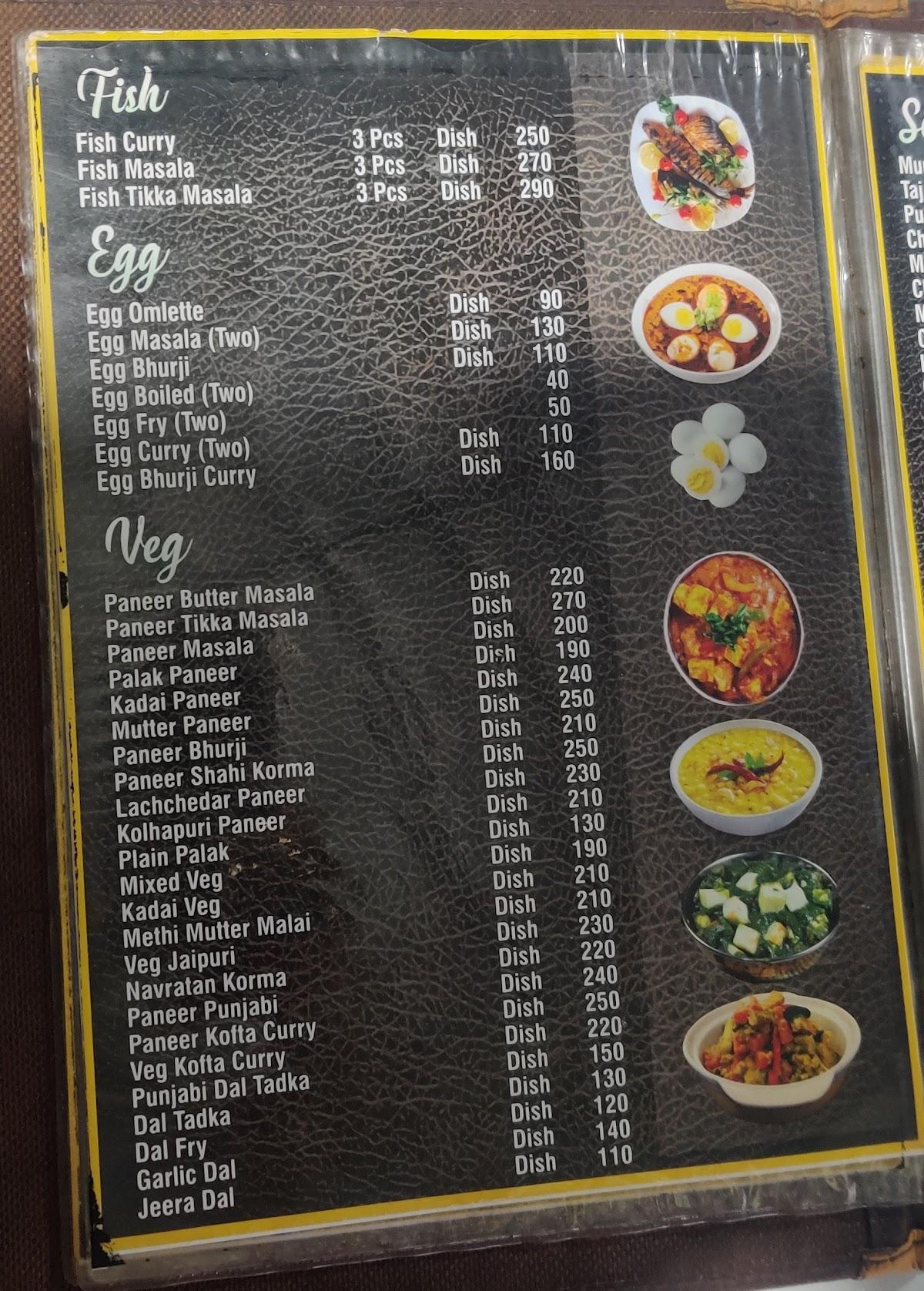 Menu at Taj Hotel And Family Restaurant, Kamptee