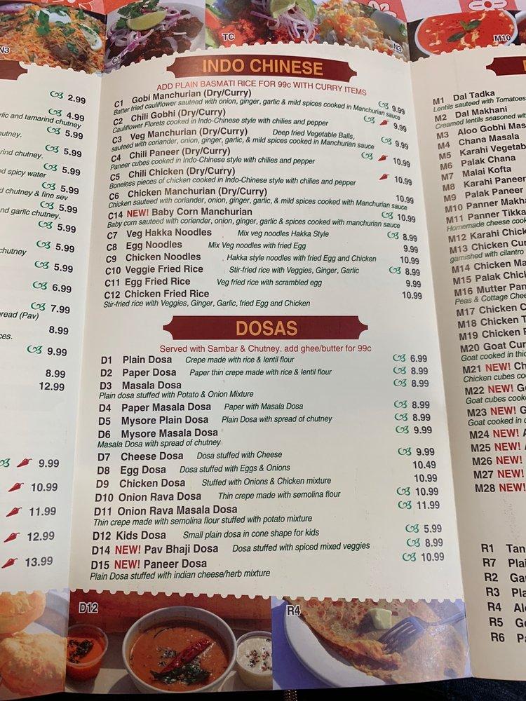 Menu at Indian Hut restaurant, Pike Creek, Churchmans Rd