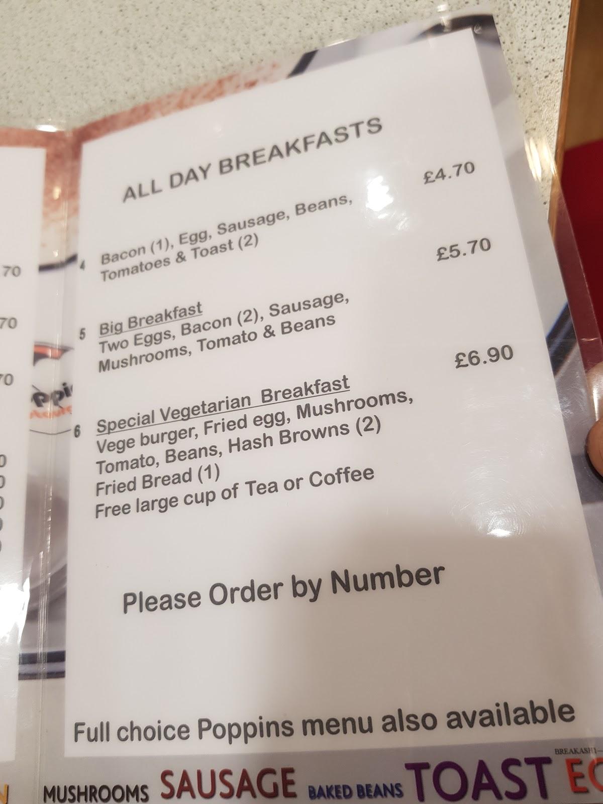 Menu at Poppins Café & Restaurant Ashford, Ashford