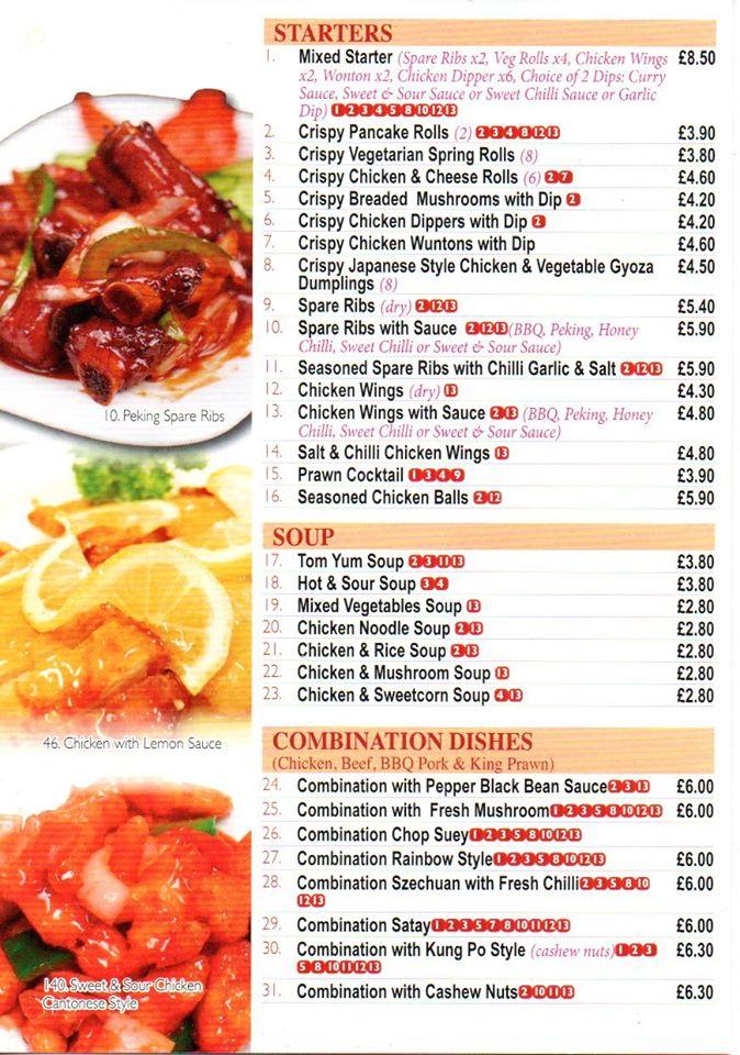 Menu at The Wok Inn fast food, Stranraer