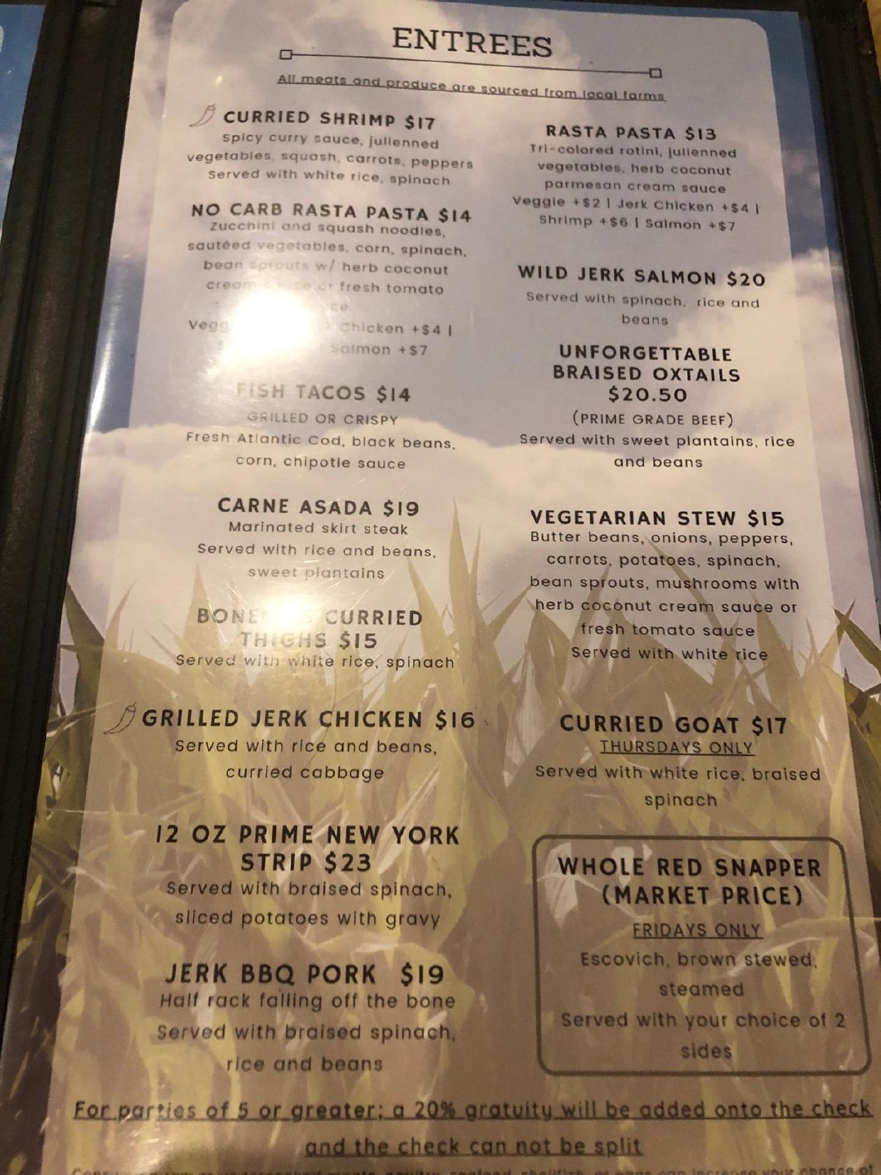 Menu at Mad Cow Grill pub & bar, Laurel