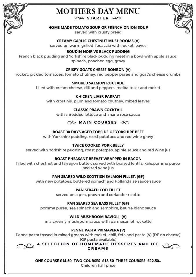 Menu at Le Bistro Des Amis restaurant, Skipton