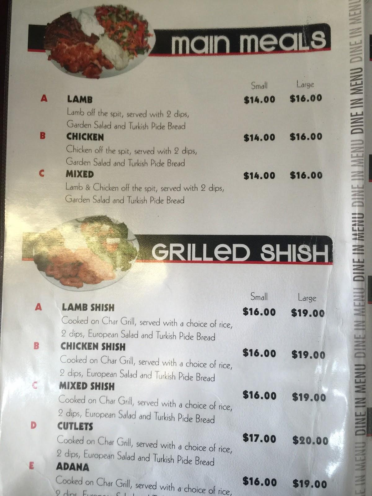 Menu at Roxy Kebab Deer Park fast food, Deer Park