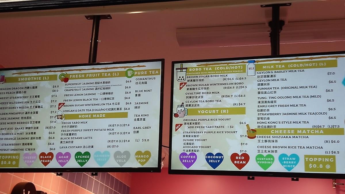 Menu at Royal Tea, Morley