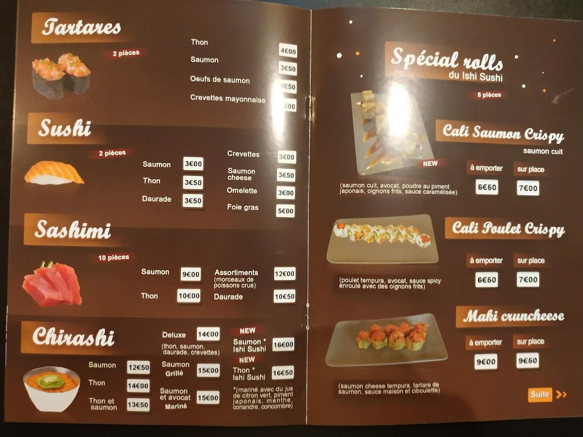 Menu au Ishi Sushi restaurant, Martigues, 1 Bd I et F Joliot Curie