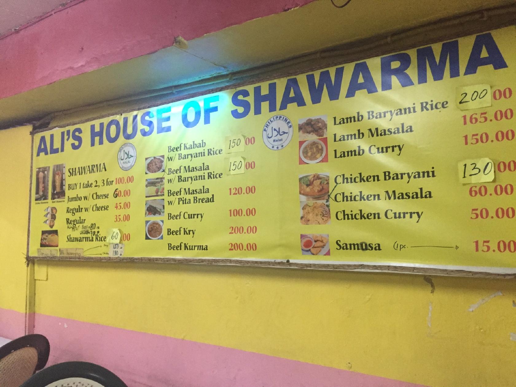 Menu at SAJJ Shawarma restaurant, Baguio, CH9X+Q82